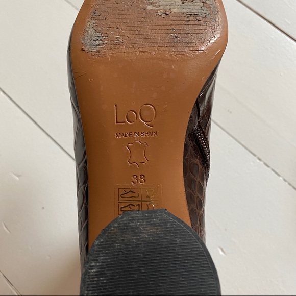 LOQ | Shoes | Loq Matea Boot In Bombon Croc | Poshmark